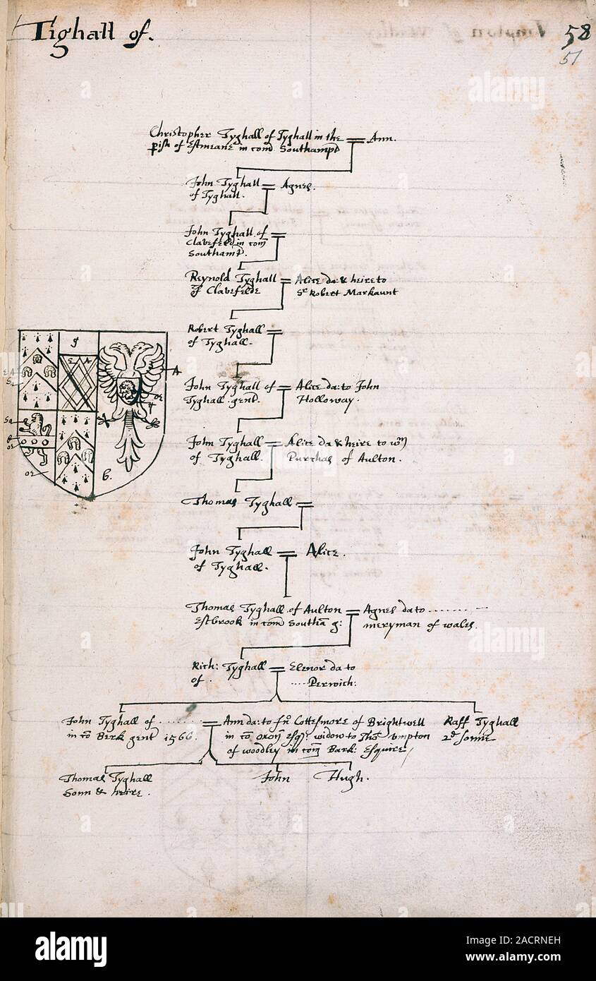 Genealogy of the Tighall family, Whole folio Genealogy of the Tighall ...
