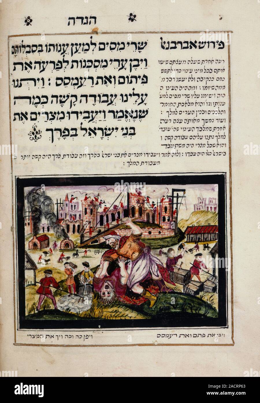 The bondage of the Israelites; the Israelites building Pharaoh's ...