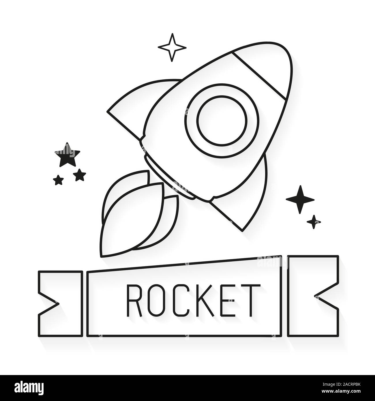 Retro Rocket Icon For Your Desktop And Design Vector Stock Vector Image ...