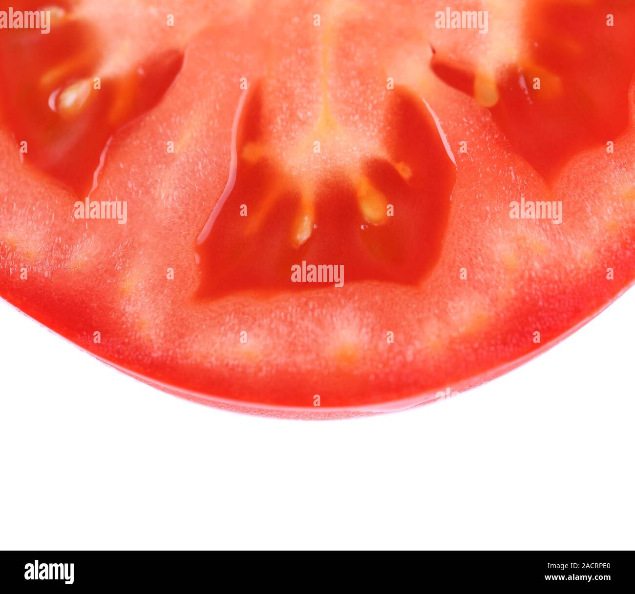 half slice of tomato isolated Stock Photo - Alamy