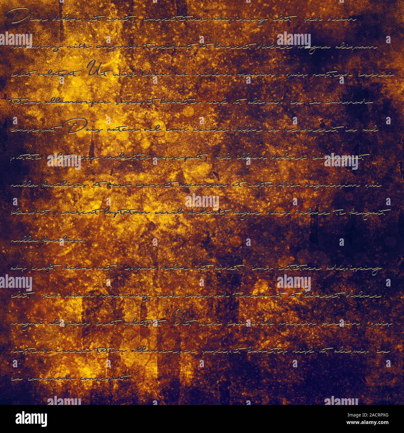 Vintage rustic paper with hand written words imprints. Distressed old ...