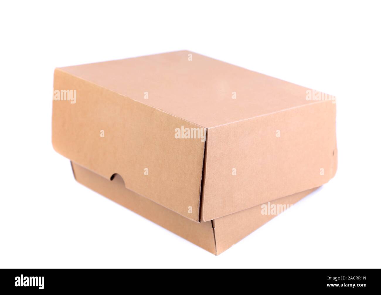 Shoes box is located on the white background Stock Photo - Alamy