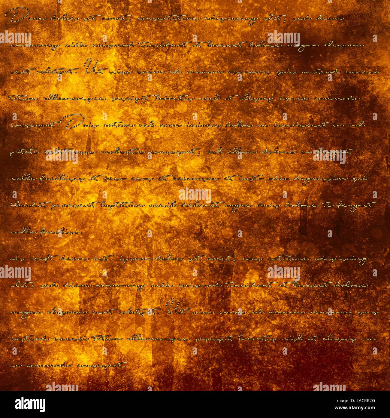 Vintage rustic paper with hand written words imprints. Distressed old ...