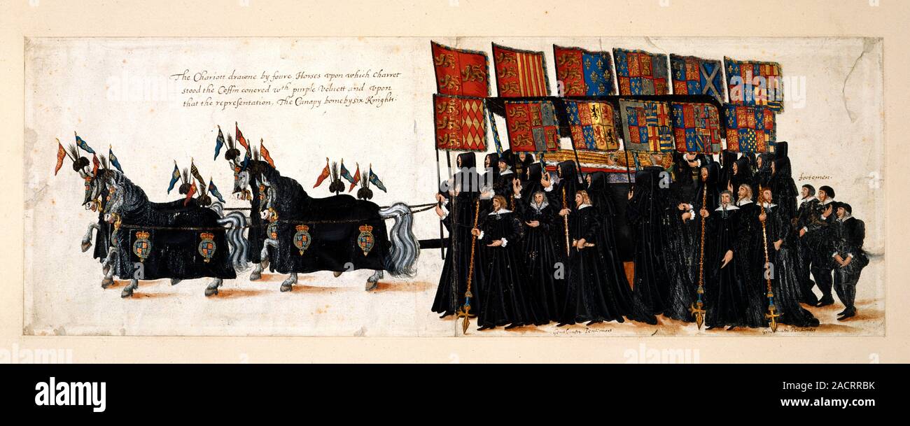 Elizabeth I's Funeral Procession Whole drawing The funeral procession ...