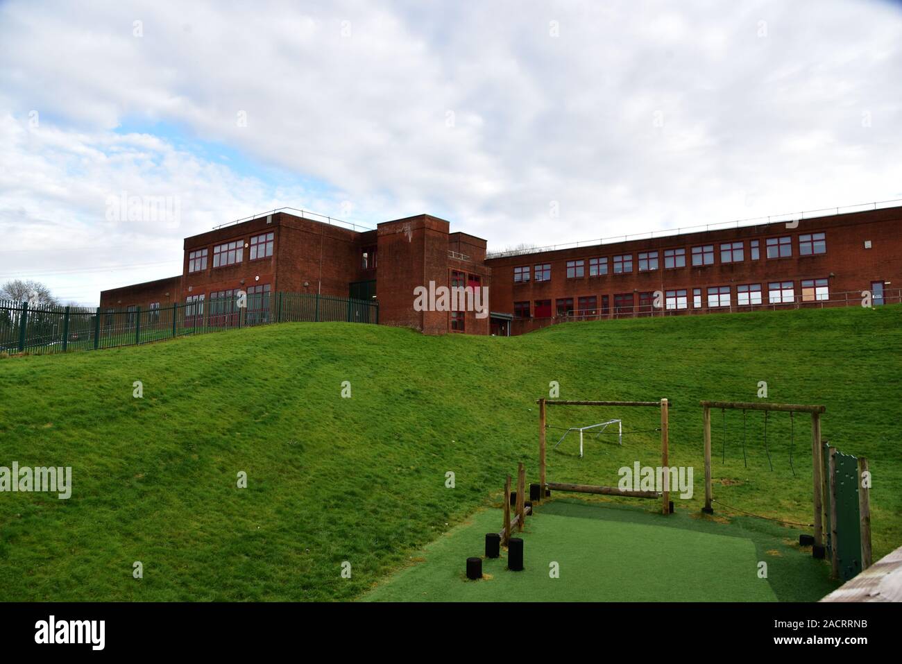 Exterior pictures of Campus Bryncethin home of Ysgol Bryn Castell Stock ...