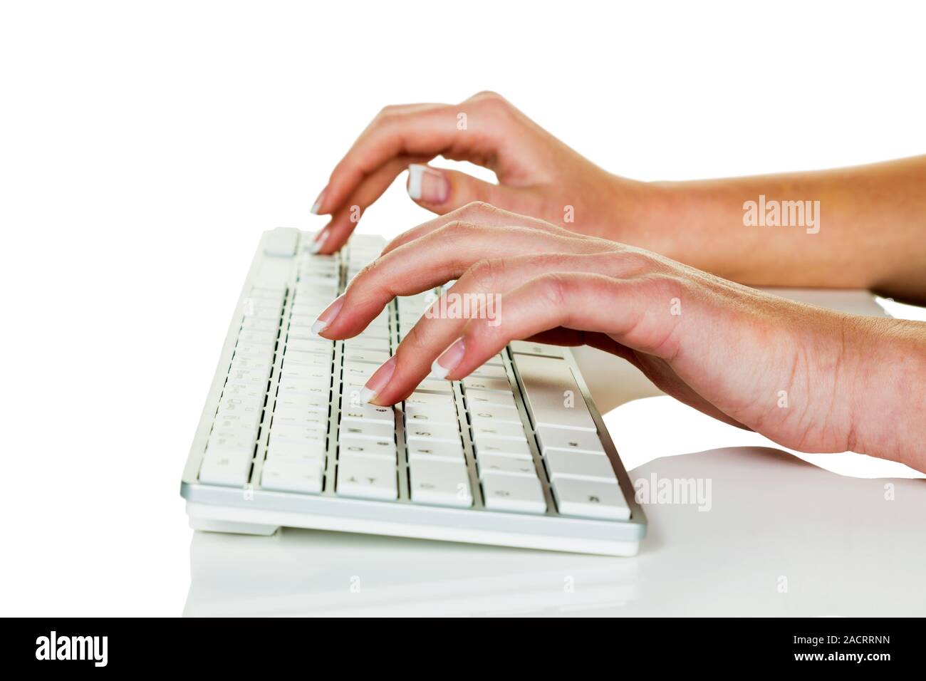 Woman in office with computer Stock Photo - Alamy