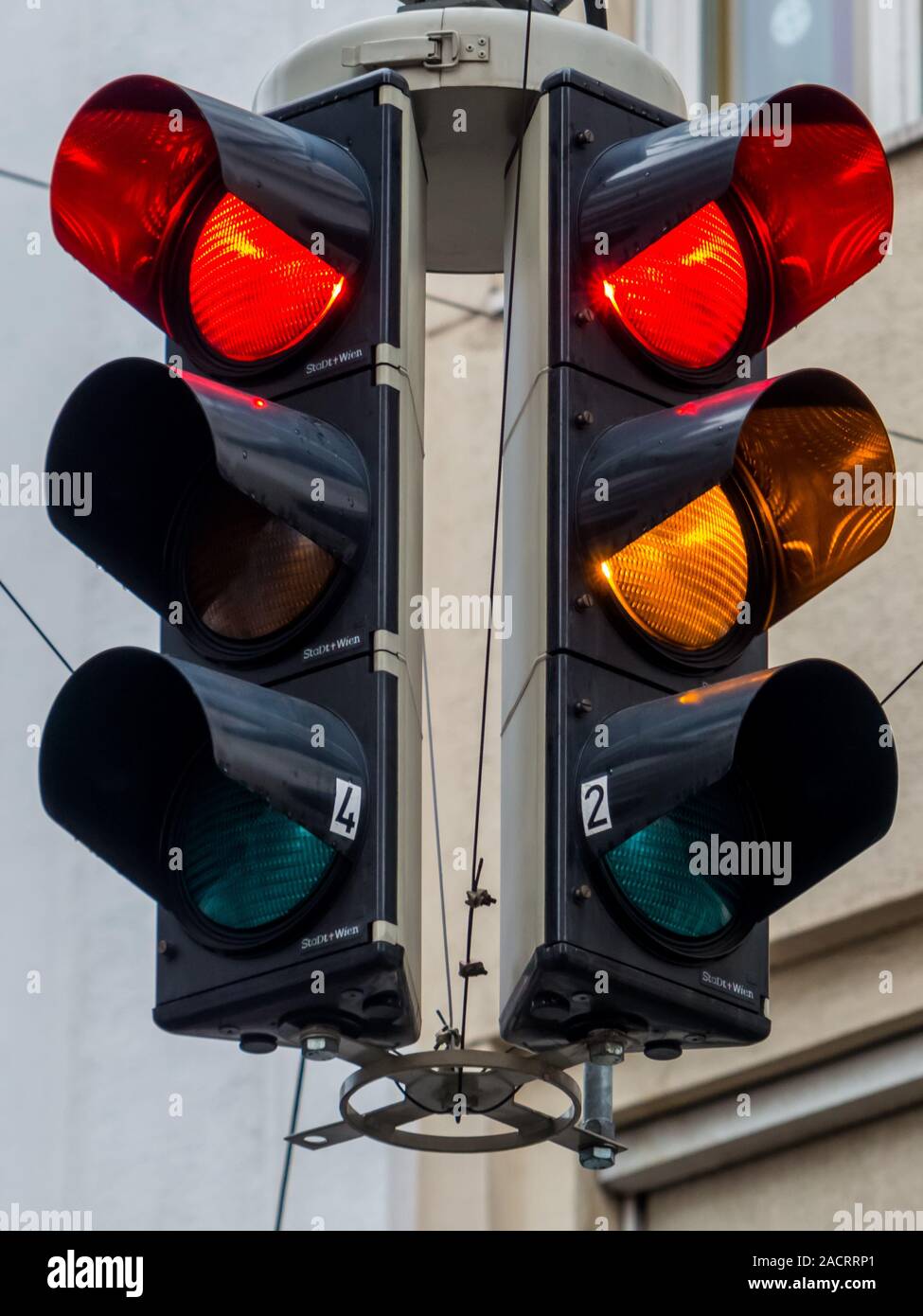 Traffic light with red light Stock Photo - Alamy