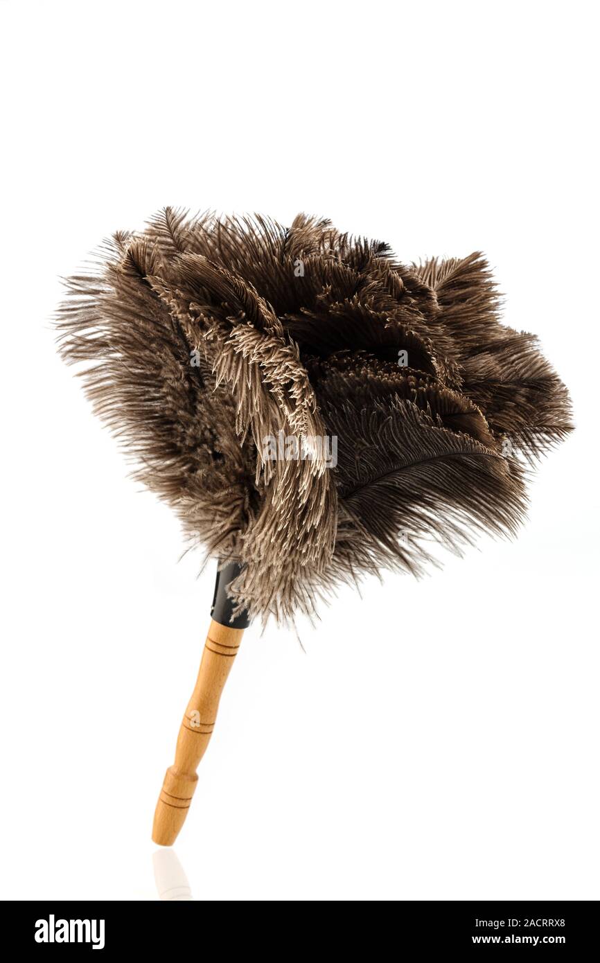 Duster on a white background Stock Photo - Alamy