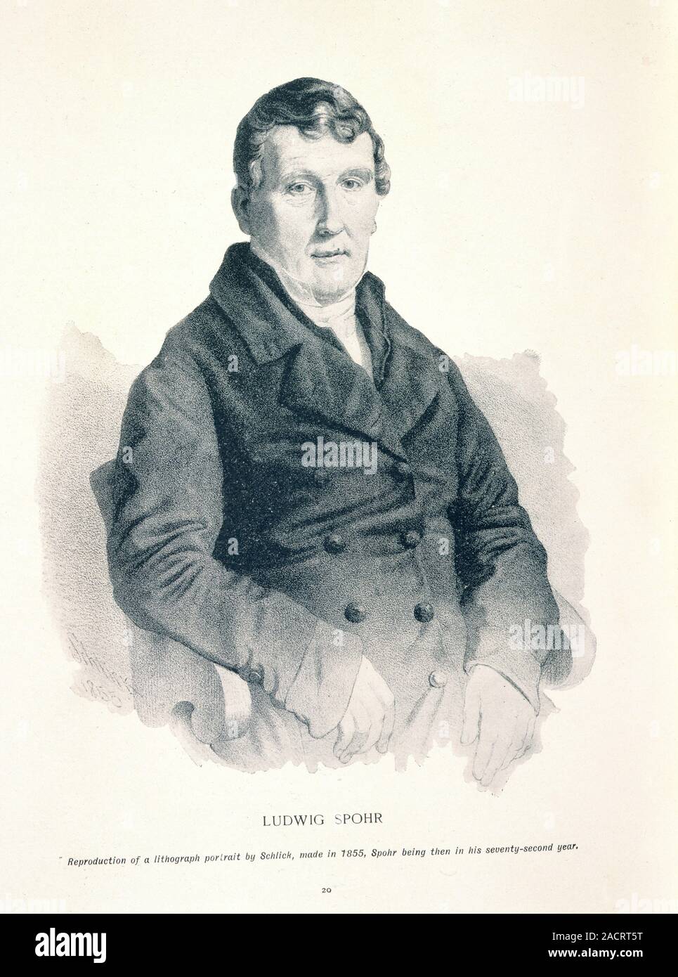 Ludwig Spohr ( 1784 - 1859 ). German composer violinist and conductor ...