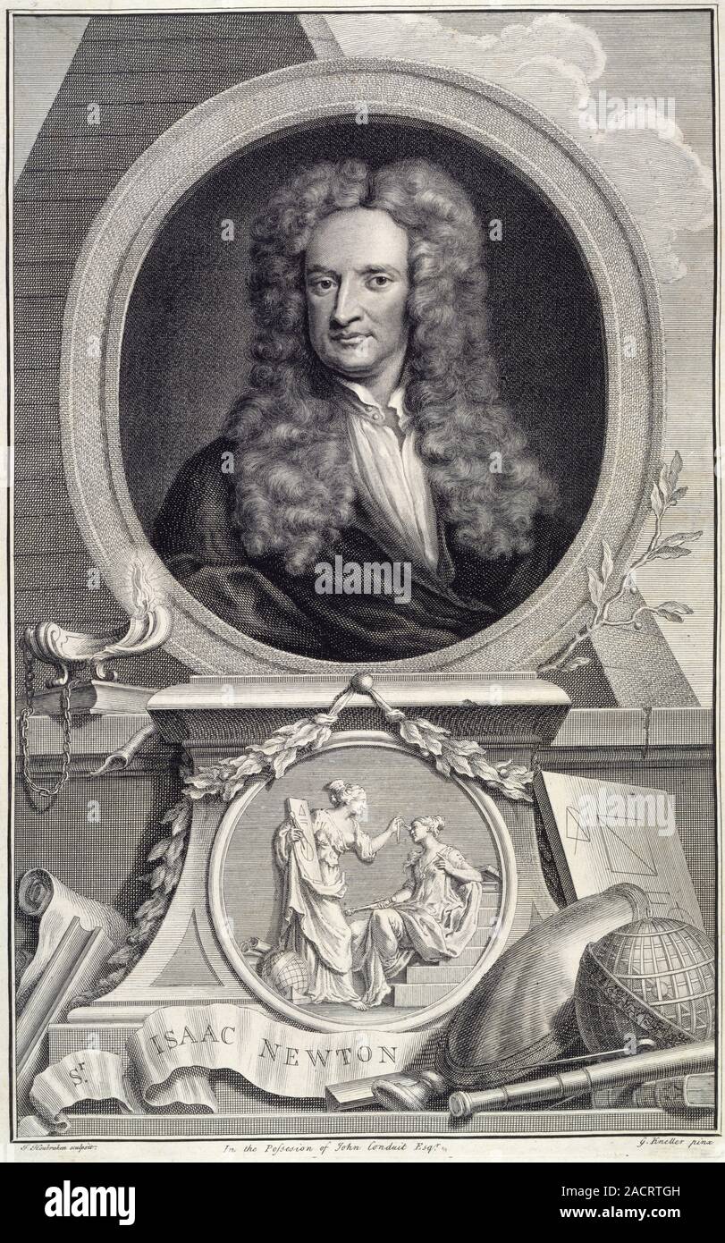 Sir Isaac Newton Author Thomas Birch, Illustrated by Houbraken and ...
