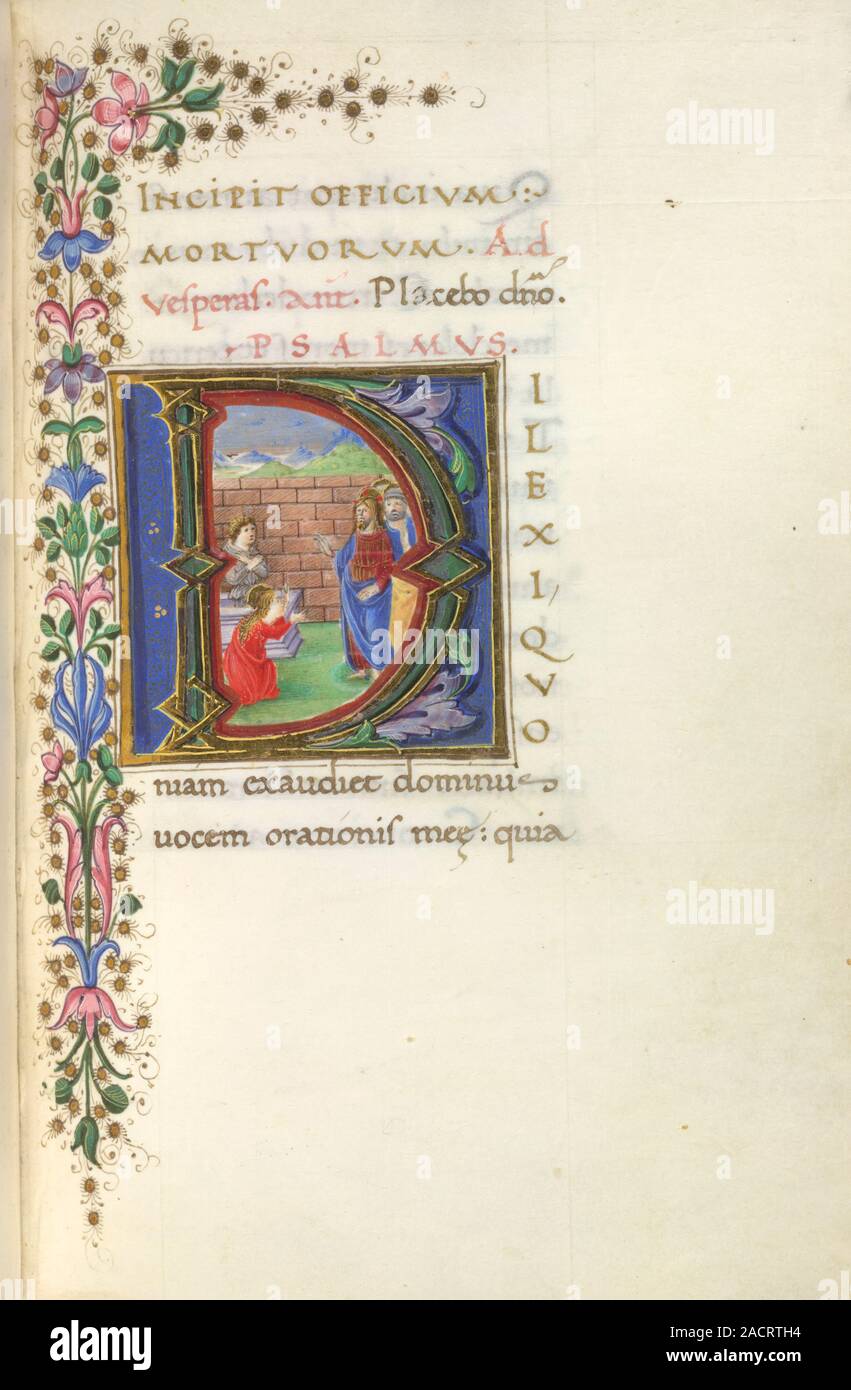 Raising of Lazarus Whole folio Office of the Dead at Vespers. Psalm 114 ...