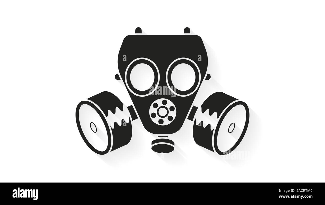 Gas Mask Vector Icon For Web Design And Desktop. Chemical Attack ...