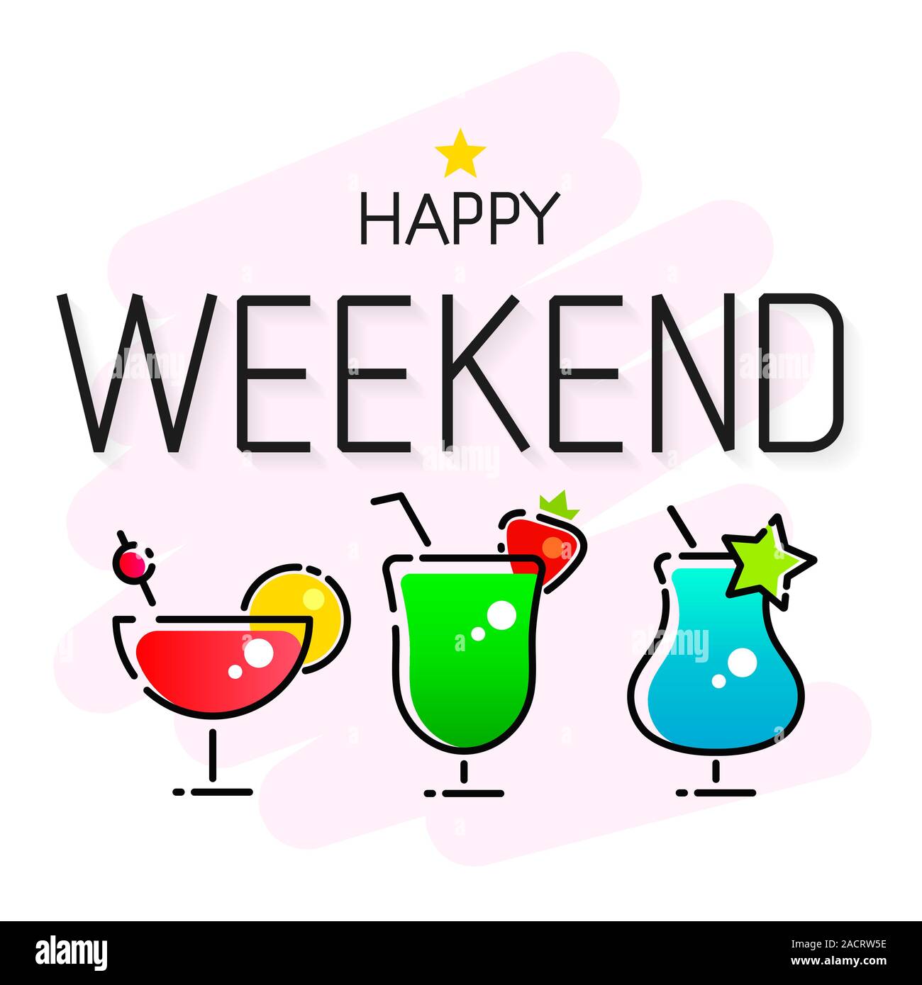 Vector Happy Weekend Background Suitable For Greeting Card, Poster Or T ...