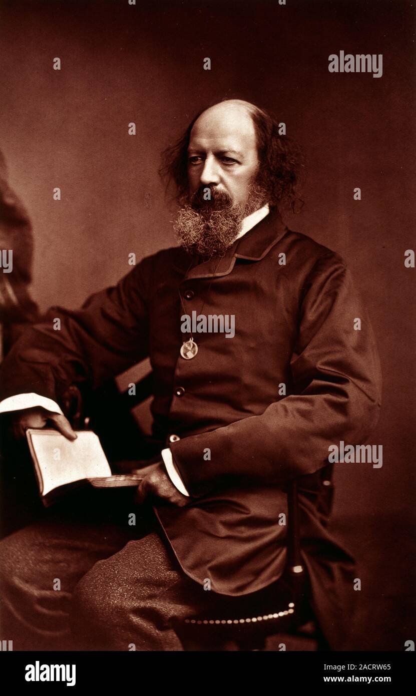 Alfred Tennyson 1st Baron Tennyson (1809-1892). Portrait. English poet ...
