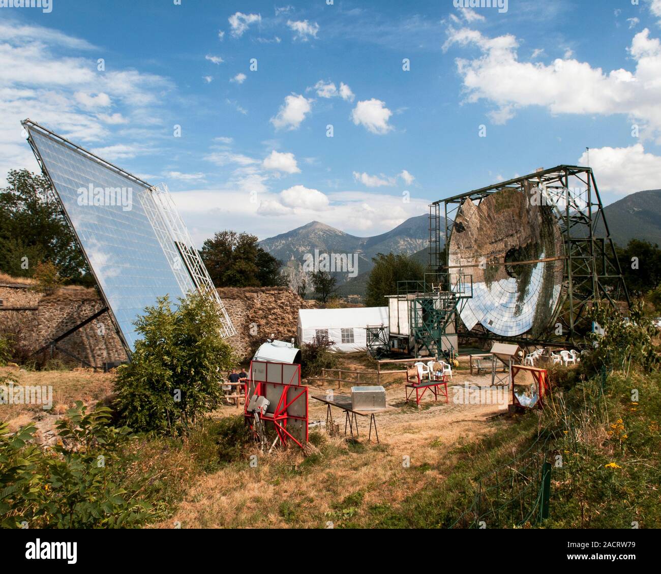 Mont-Louis solar furnace, France. This experimental site was built in ...