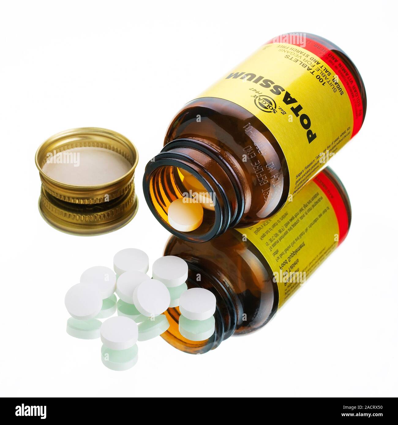 Potassium tablets. Potassium is essential for the normal functioning of ...