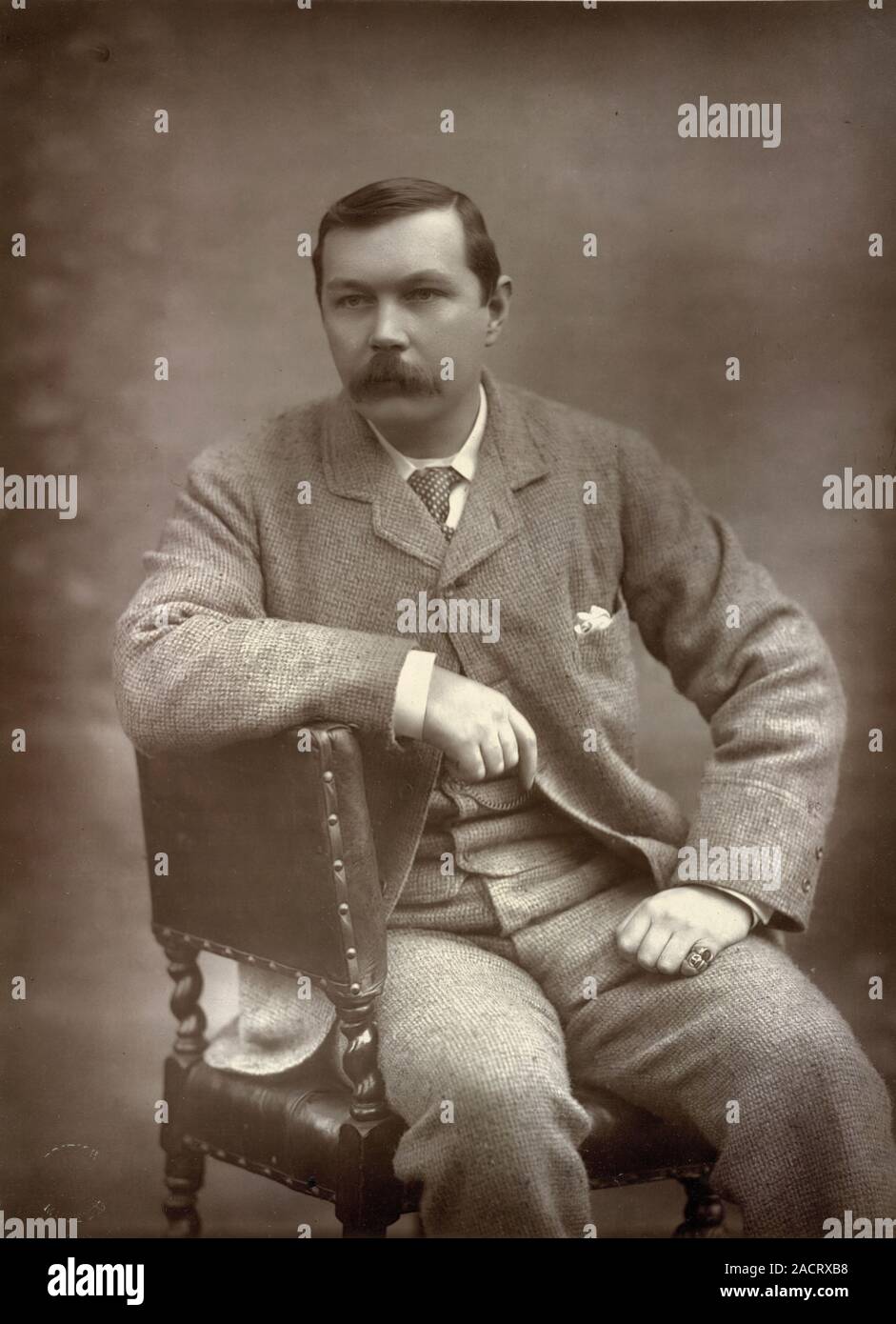 Sir Arthur Conan Doyle (1859-1930). Portrait. Scottish writer. Creator ...
