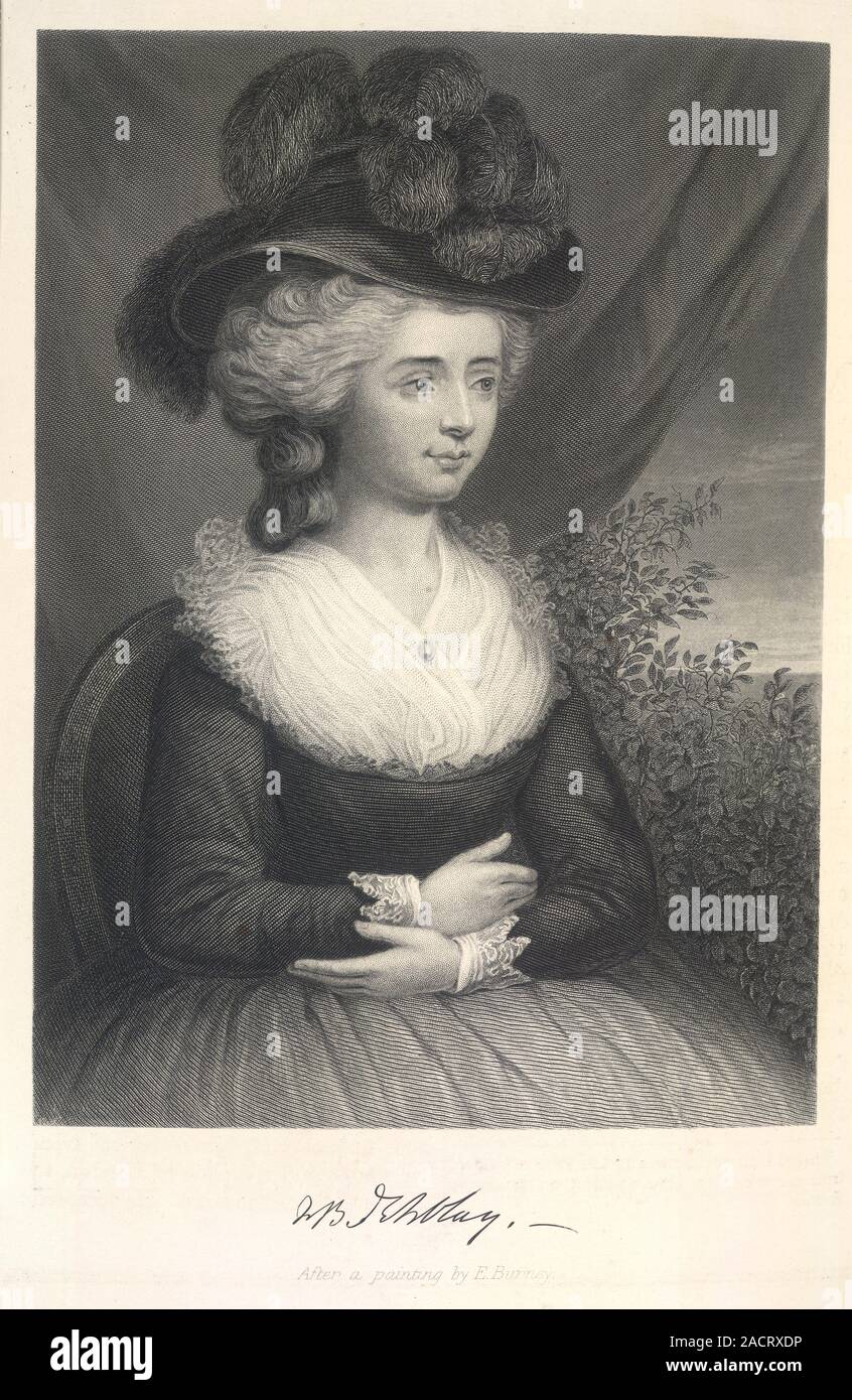 Madame D'Arblay Fanny (Frances) Burney (1752-1840). English novelist ...