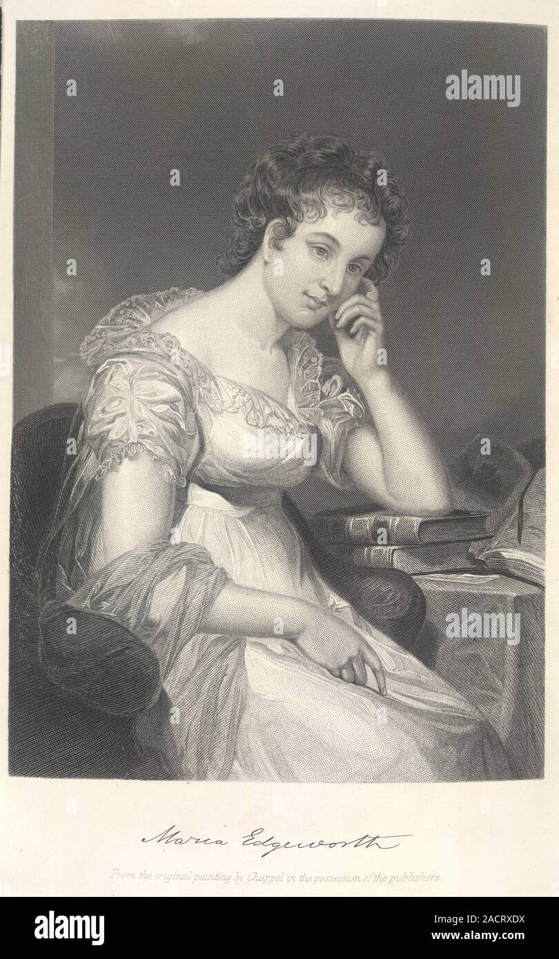 Maria Edgeworth (1767-1849). Irish noveliSt Portrait from the original ...