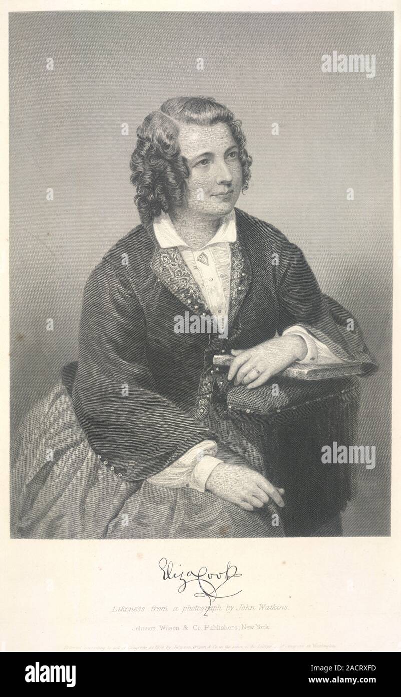 Eliza Cook (1818-1889). English poet. Portrait. Likeness from a ...