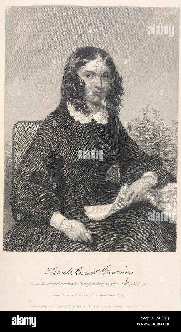 Elizabeth Barrett Browning nee Barrett (1806-1861). English poet ...