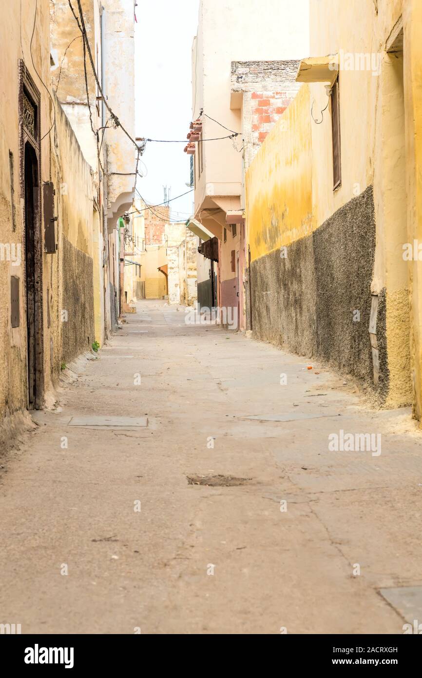 Lane in the old town of Meknes, Morocco Stock Photo - Alamy