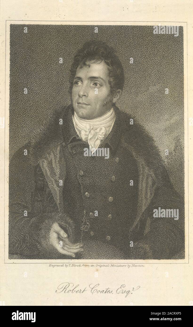 Robert Coates (1772-1848). English amateur actor and dandy. Portrait ...