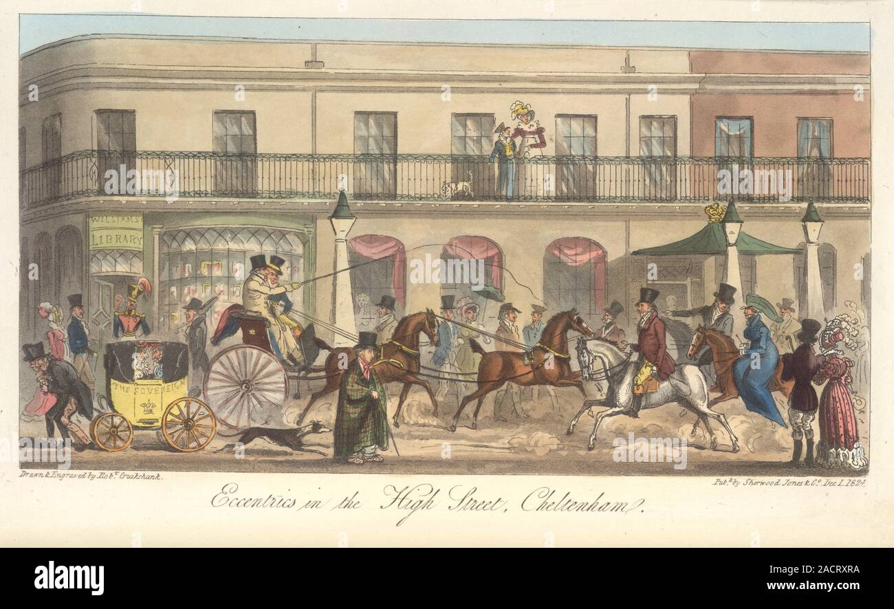 High Street Cheltenham 'Eccentrics in the High Street Cheltenham'. A ...