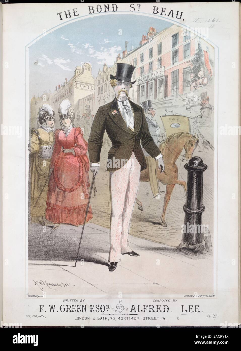 The Bond St Beau Printed Music and Illustrated Cover; Lithograph ...