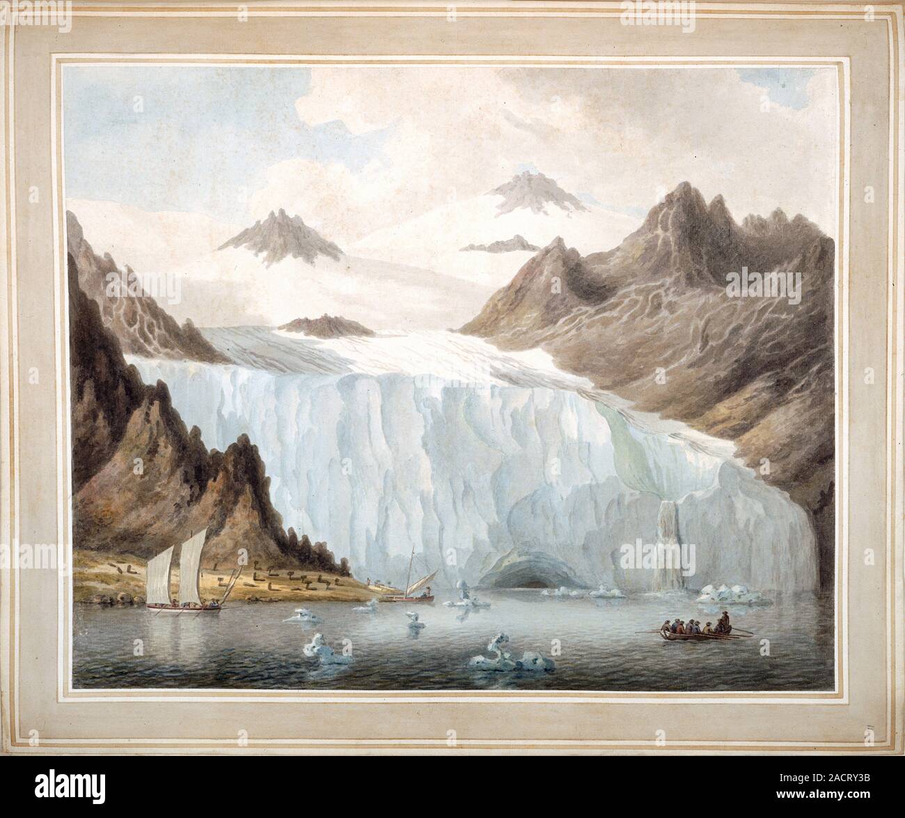 View of a glacier Whole drawing View of a glacier probably at ...