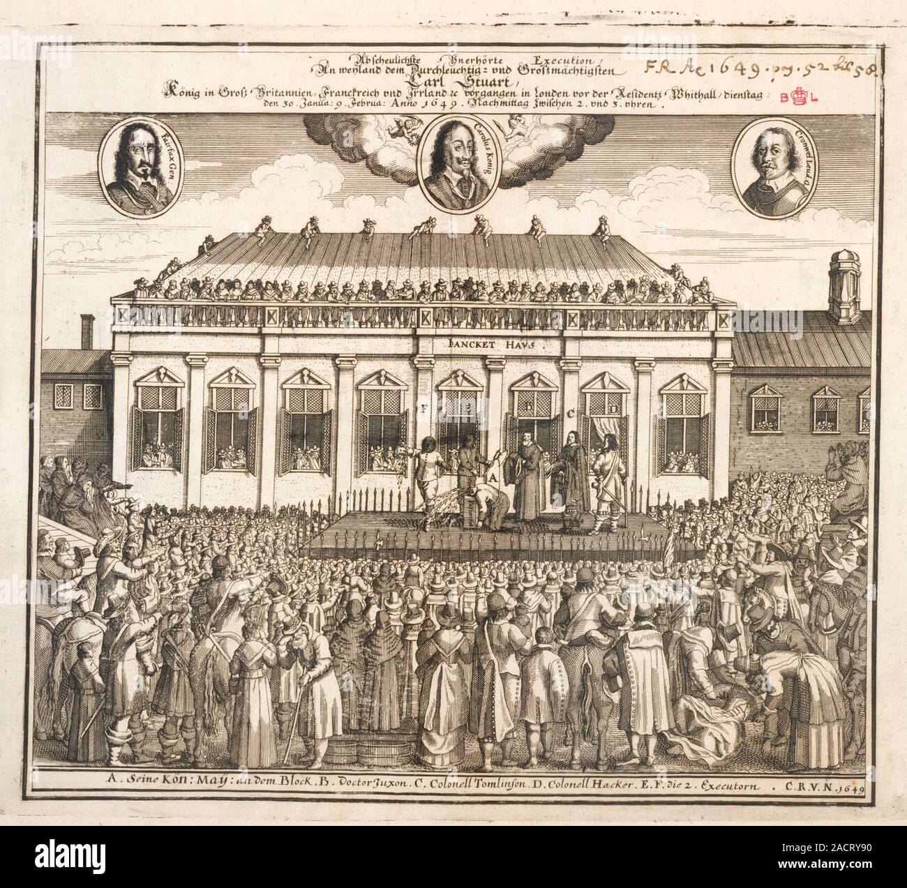 Execution of Charles I The execution of King Charles I. A single sheet ...