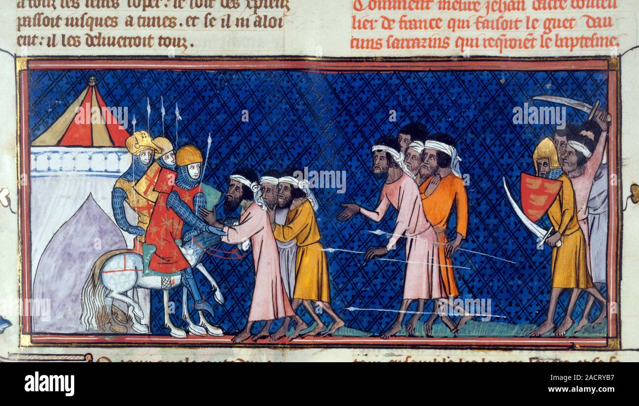 Treacherous attack by Saracens Miniature only Treacherous attack by ...