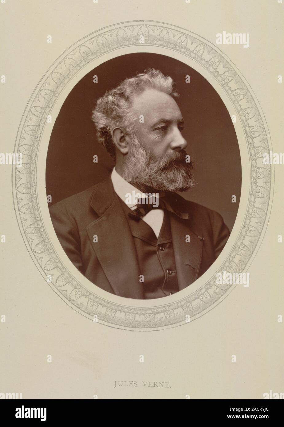 Jules Verne (1828-1905). French noveliSt Portrait. Image taken from Men ...