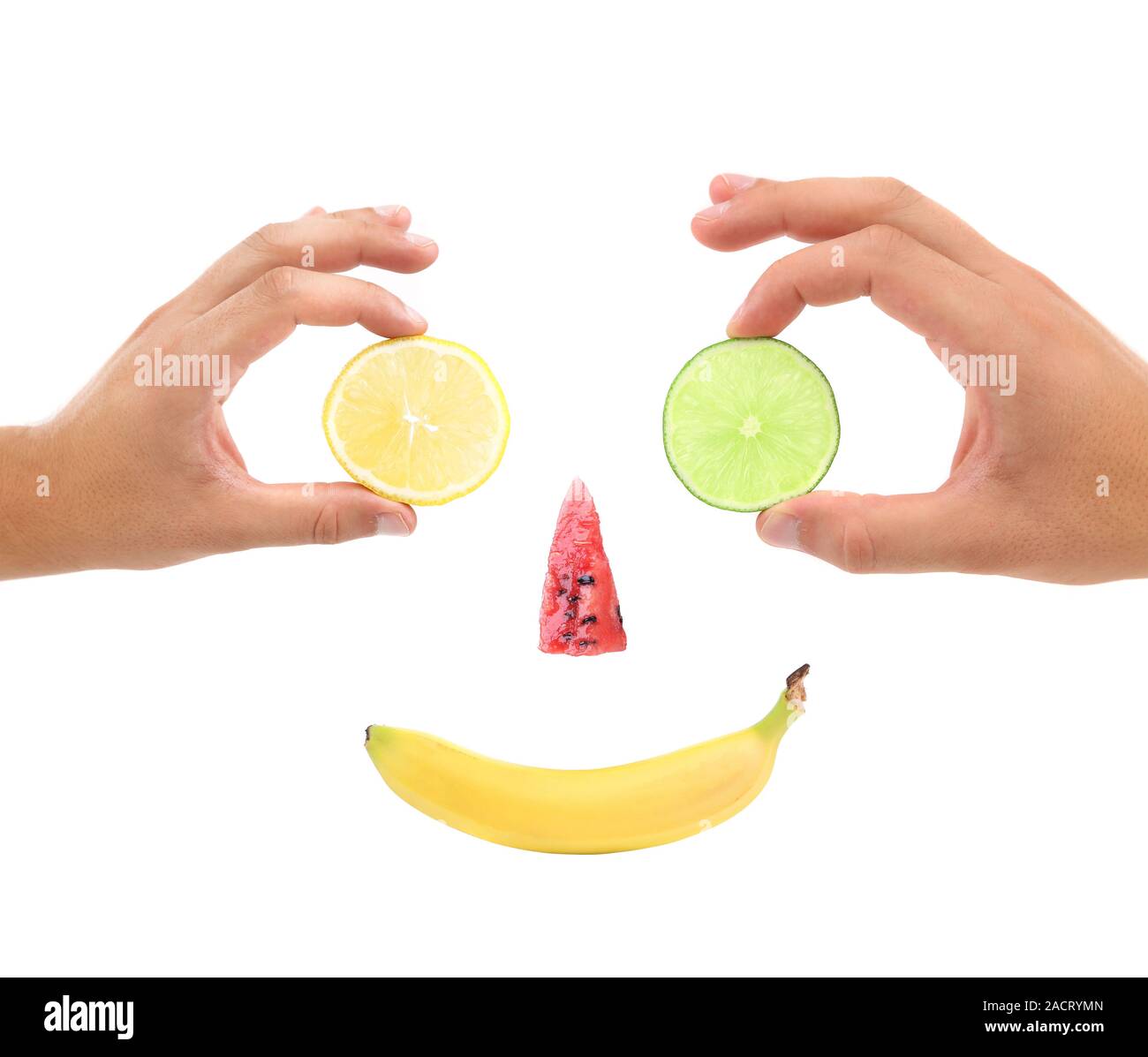 Little face made of fruit Stock Photo - Alamy