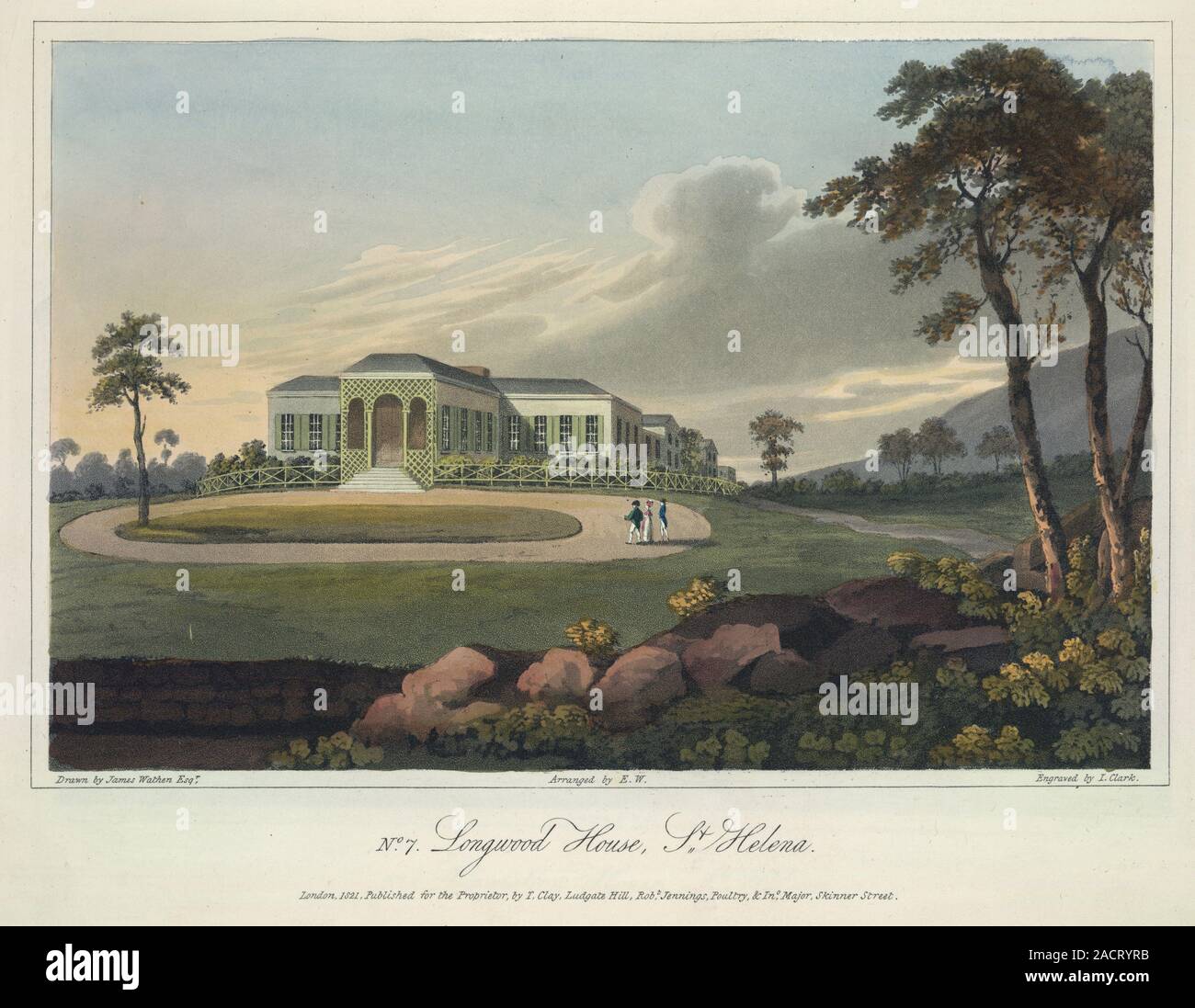 View of Longwood House was the residence of Napoleon Bonaparte during ...