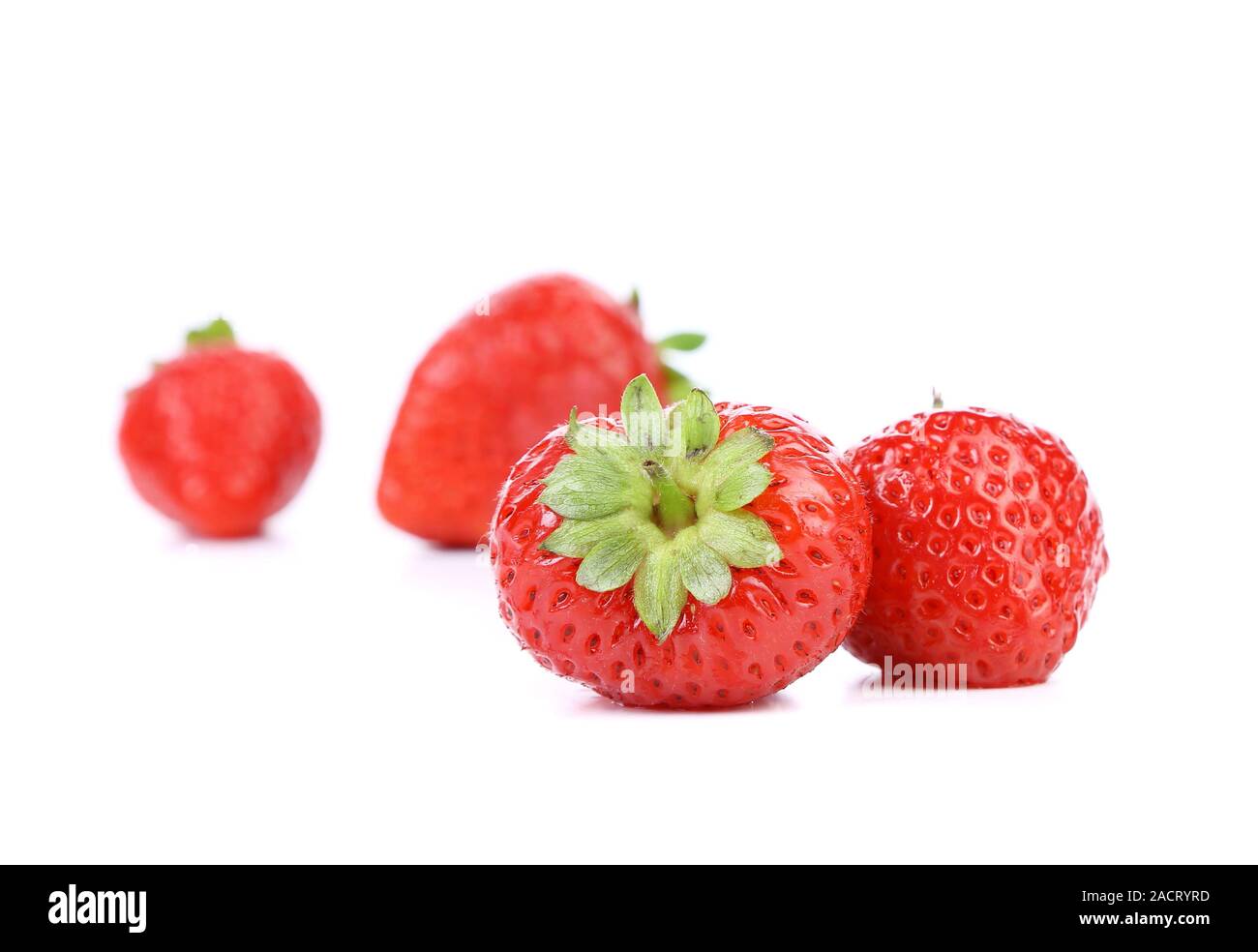 Four strawberries Cut Out Stock Images & Pictures - Alamy