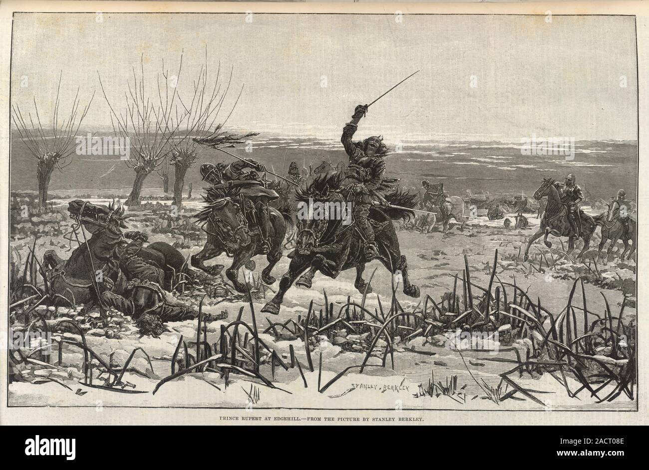Prince Rupert at the battle of Edgehill, during the English Civil War ...