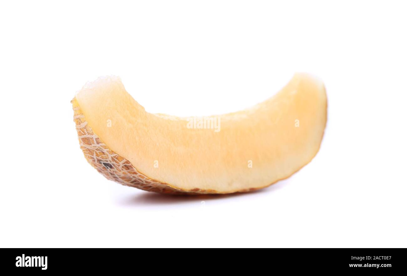 One melon slices on a white background Stock Photo - Alamy