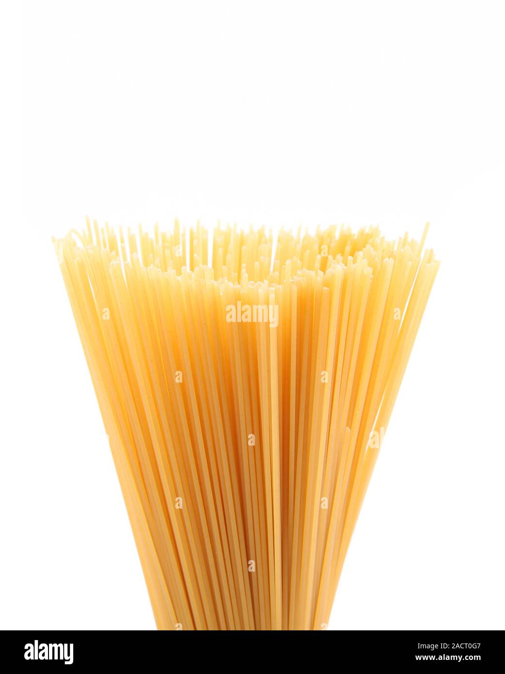 top bunch spaghetti on a white background Stock Photo - Alamy