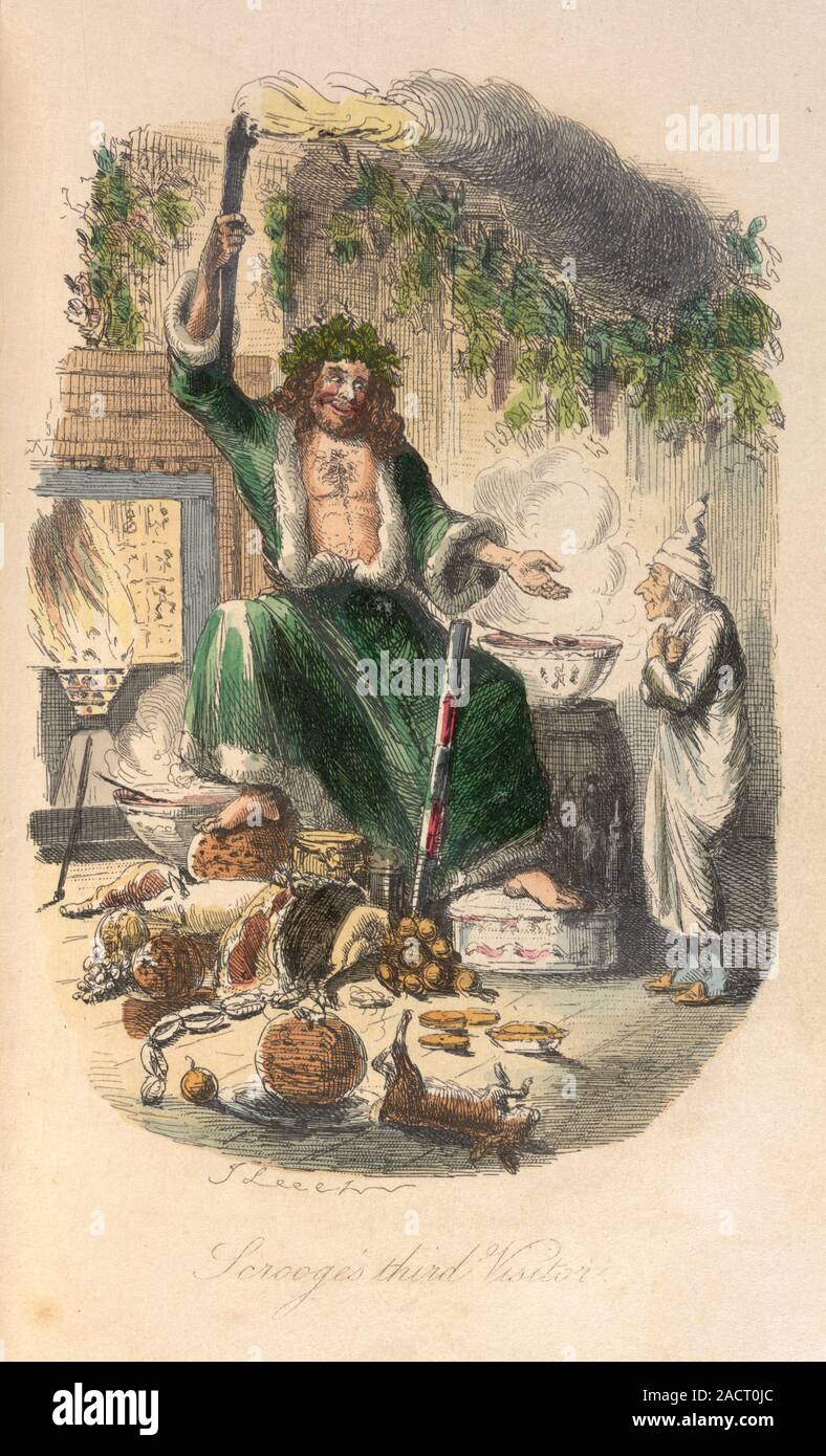 Scrooges Third Visitor Ebenezer Scrooge Visited By A Ghost Image Taken From A Christmas Carol