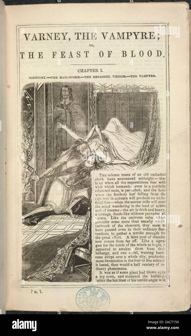 Midnight, A vampire biting the neck of a woman in her bed. First ...