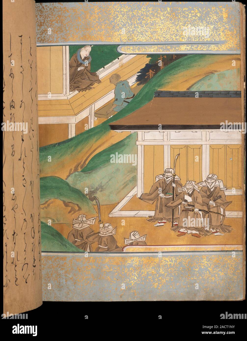Warrior monks, From a manuscript telling the story of the warrior monk ...