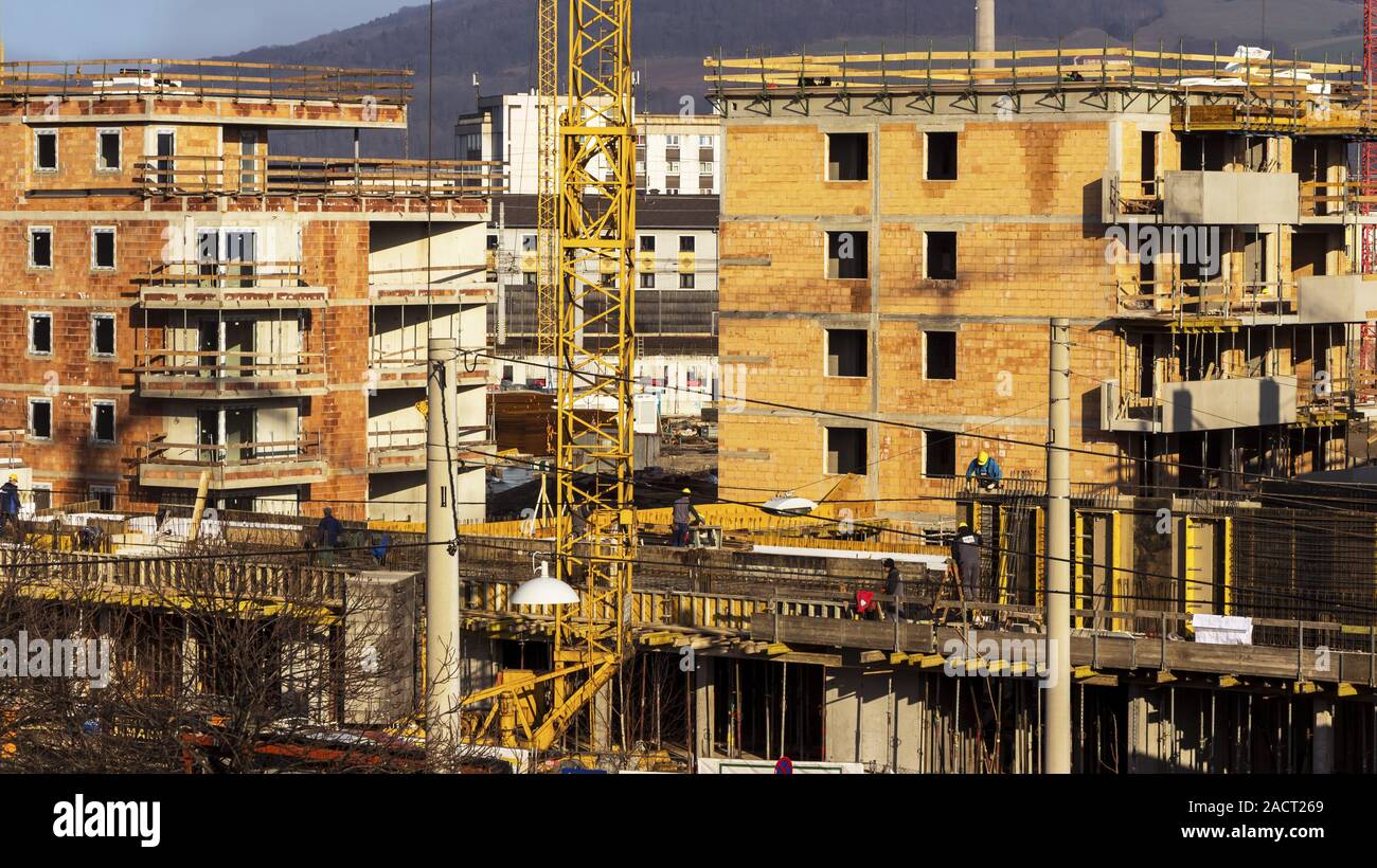 Construction of a residential building Stock Photo - Alamy
