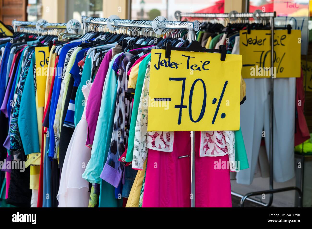 Sales in the textile sector Stock Photo - Alamy