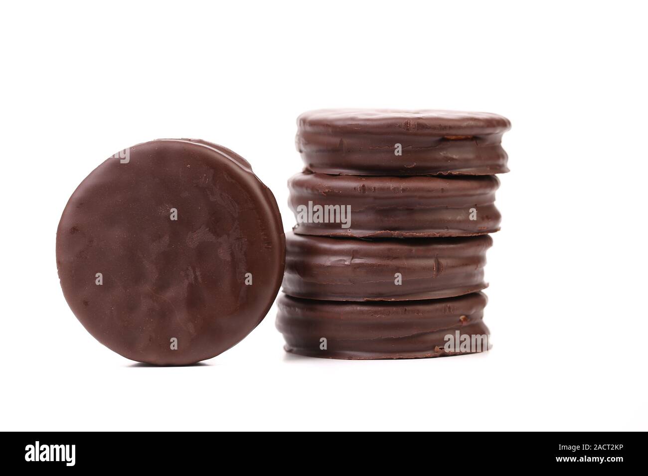 Stack biscuit sandwich with chocolate Stock Photo - Alamy