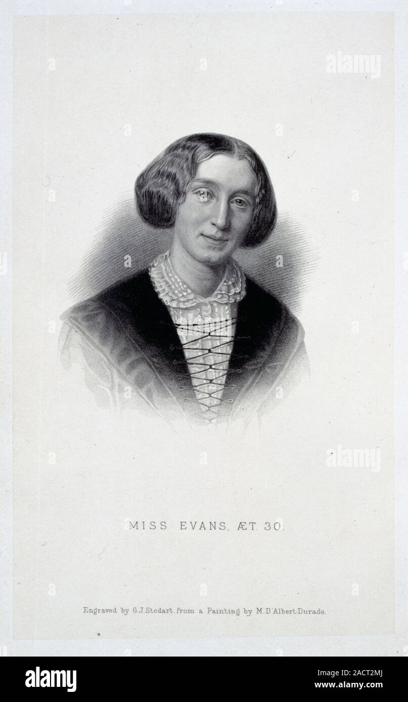 Miss Evans, at 30, George Eliot (Mary Anne Evans). (1819-1880). English ...