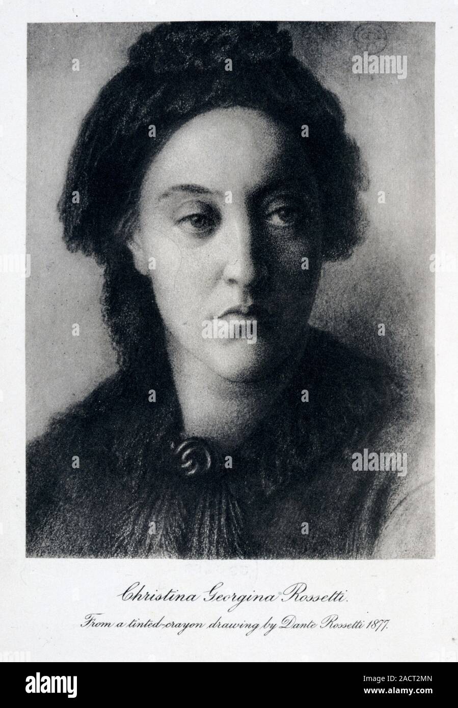 Christina Georgina Rossetti (1830-1894). English poet. Portrait. Image ...