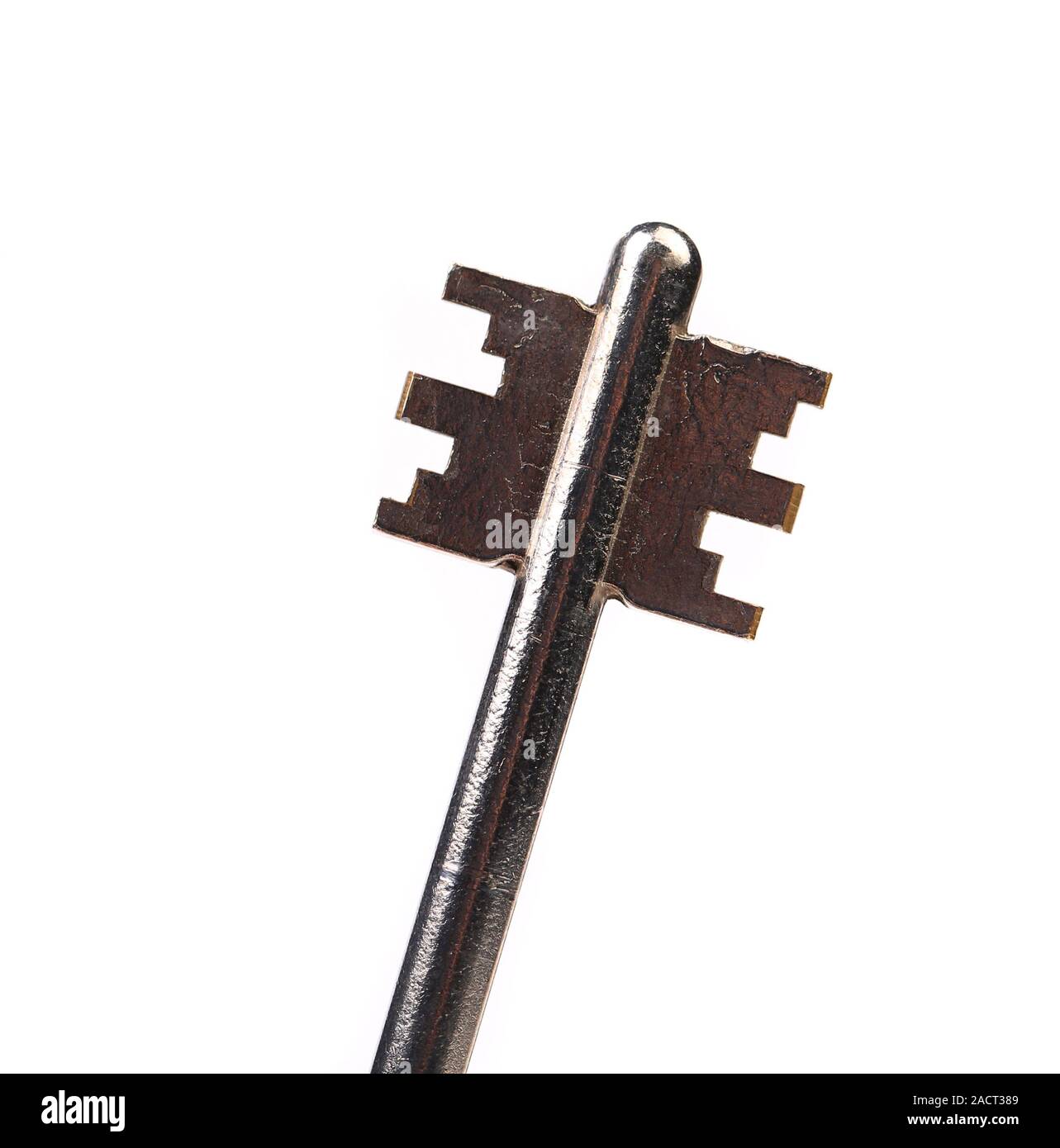 Head of dark steel key Stock Photo - Alamy
