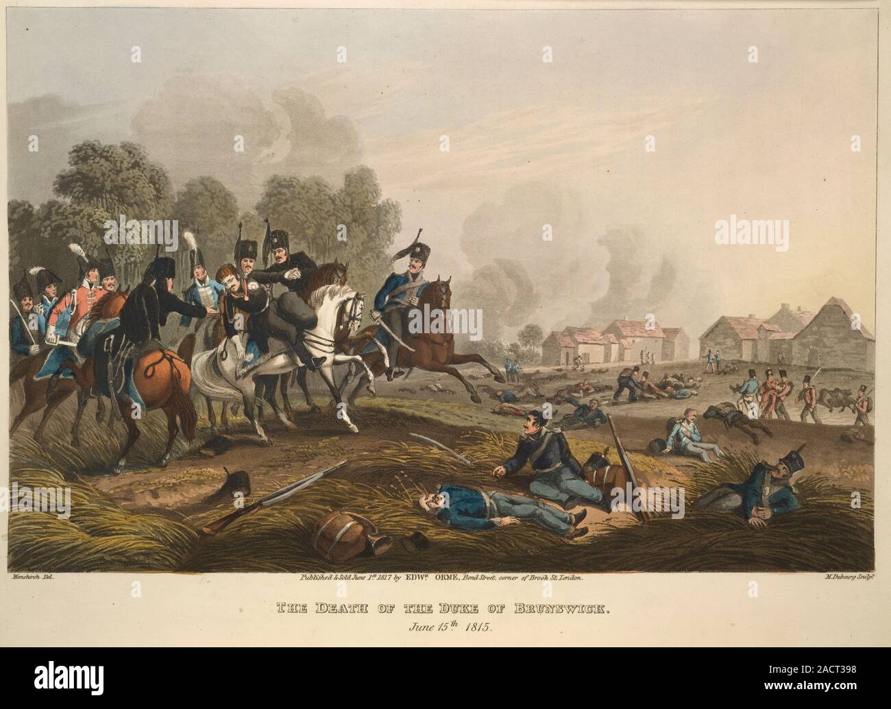 The death of Frederick William, the Duke of Brunswick, at the Battle of ...
