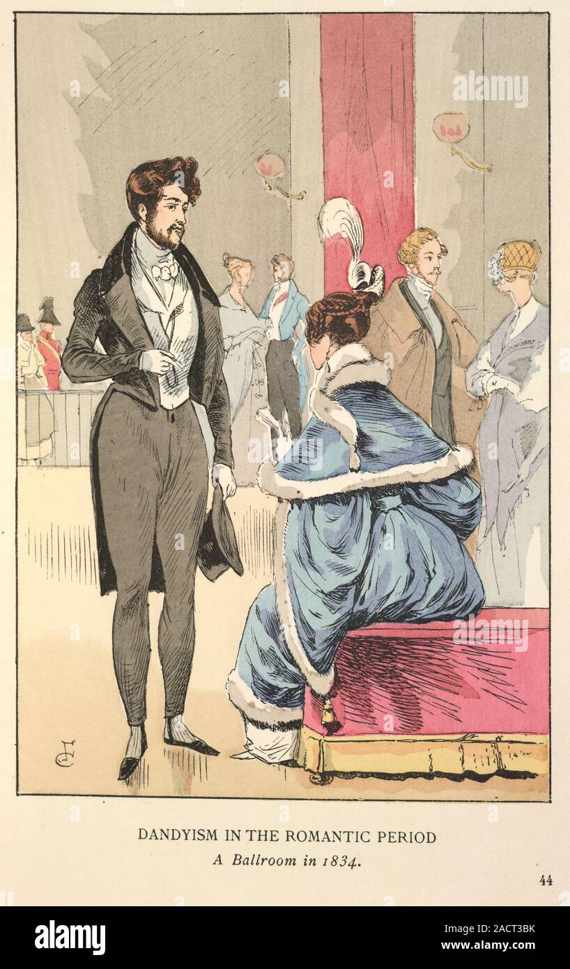 Dandyism in the romantic period. A Ballroom in 1834. A gentleman ...